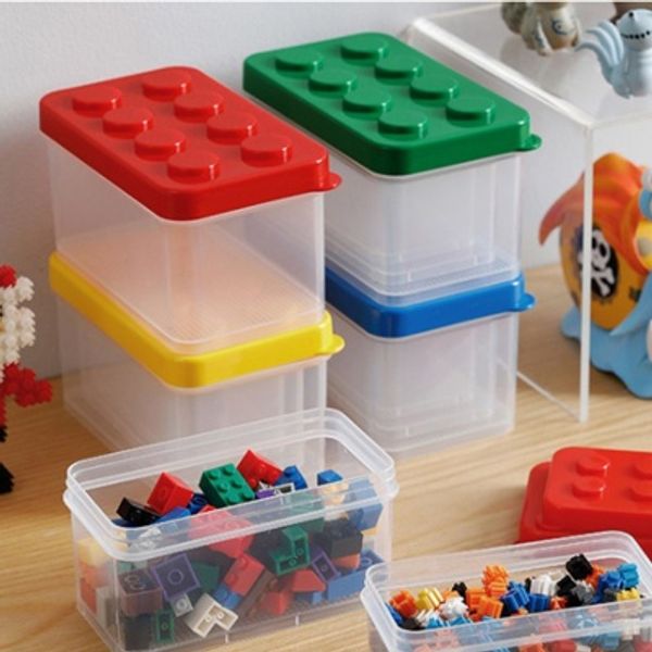 hplusmall 블럭 장난감 정리 미니 수납함 케이스 3p 세트 옐로우 - 핫트랙스