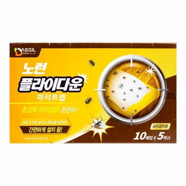 hplusmall 노런 플라이다운 50매입 파리 트랩 끈끈이 518527 - 핫트랙스