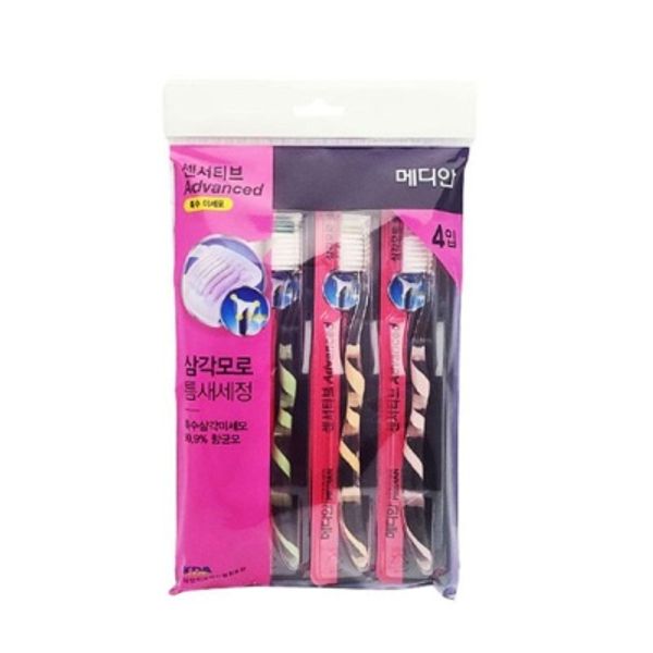 hplusmall MY 메디안 센서티브 칫솔4개입(특수미세모) - 핫트랙스