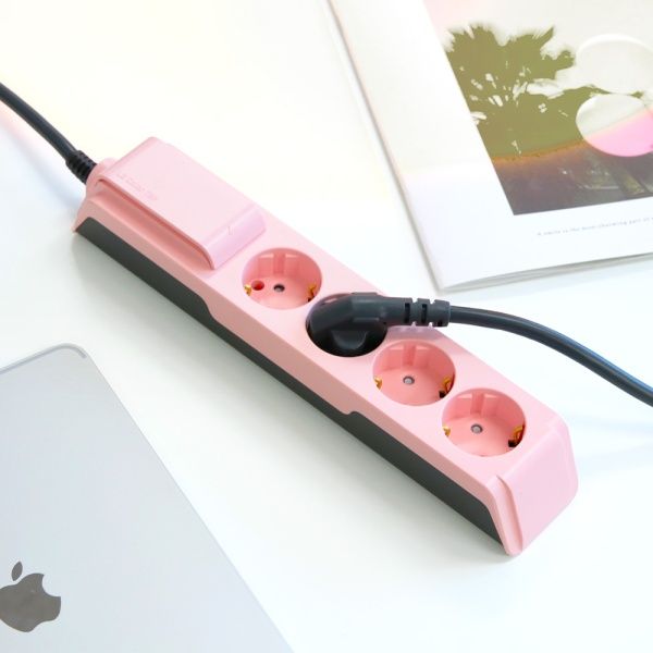 ijung 아이정 4구 고용량 멀티탭 3M 블라썸 핑크 - 핫트랙스