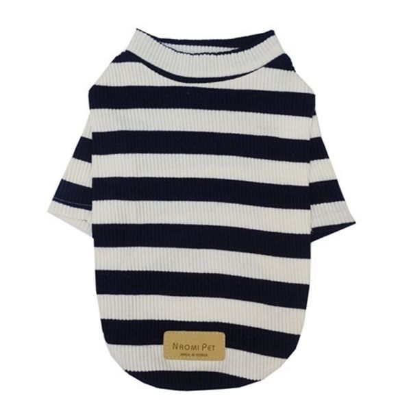 hplusmall D18 골지스트라이프 (네이비) 강아지 옷(WA456A4) - 핫트랙스
