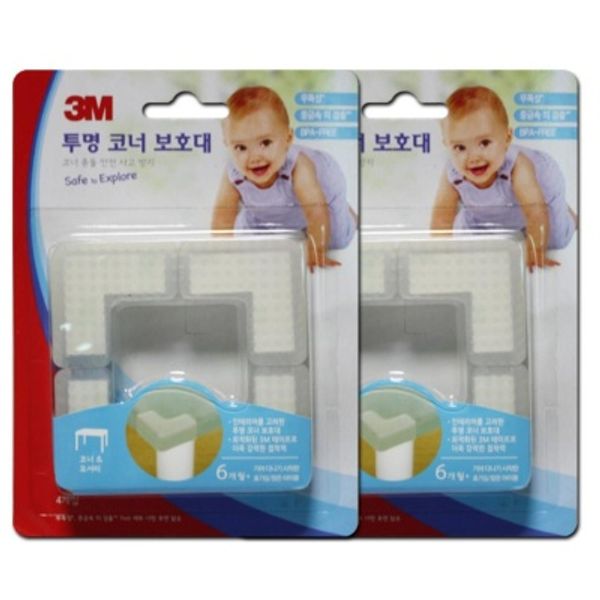 hplusmall 3M 충격방지 모서리 보호대 투명 8개 테이블 장식장 - 핫트랙스