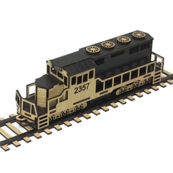 hplusmall 3D입체퍼즐 미니빌리지 A6 디젤기관차 (블랙) - 핫트랙스