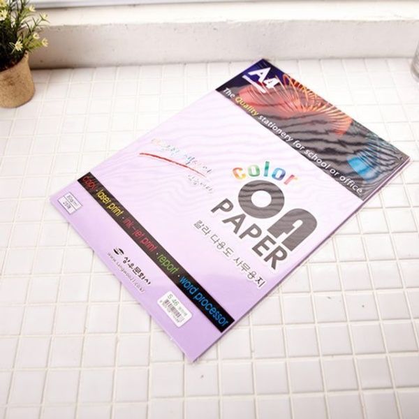 hplusmall 칼라 다용도 사무용지 25매 A4 보라색 복사용지 - 핫트랙스