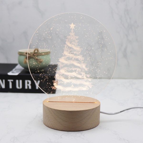 shoppingplan LED 크리스마스 트리 아크릴 무드등 미니 감성조명9-2 - 핫트랙스