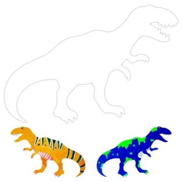 hplusmall 키즈맘아트 초대형 모양종이 티라노 사우루스(T. REX) - 핫트랙스