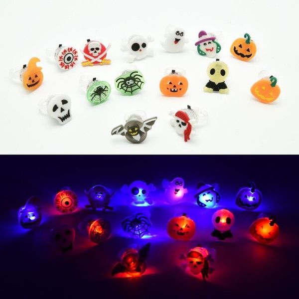 hplusmall 50개 1통 할로윈 라이트 반지 LED(WD0B054) - 핫트랙스