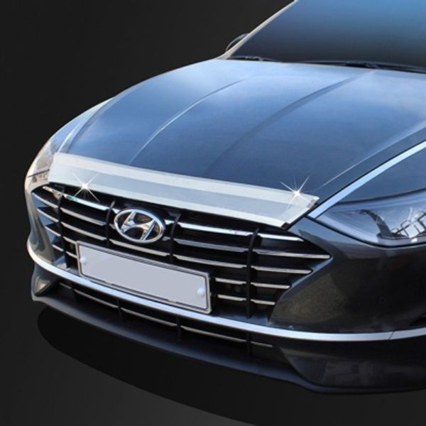 hplusmall 자동차 크롬본넷가드 소나타DN8전용 후드커버 카용품 - 핫트랙스