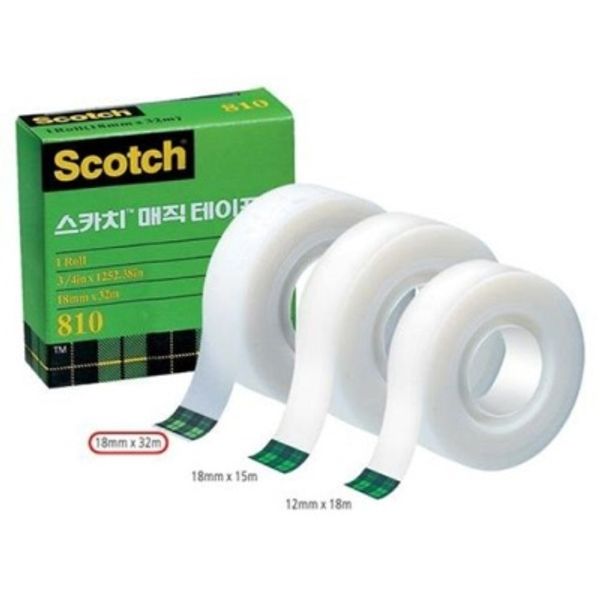 hplusmall 3M)스카치 매직테이프 리필(810R/18mmx32m) - 핫트랙스