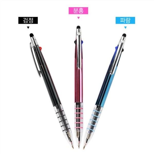 hplusmall (국산)코리아5링니들3색터치펜 니들볼펜(3개 1세트)[W - 핫트랙스