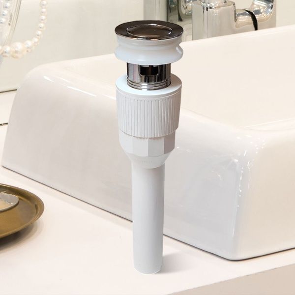 hplusmall AJBATH 자동폽업 오버 세면대 물마개 원터치 화이트[W - 핫트랙스