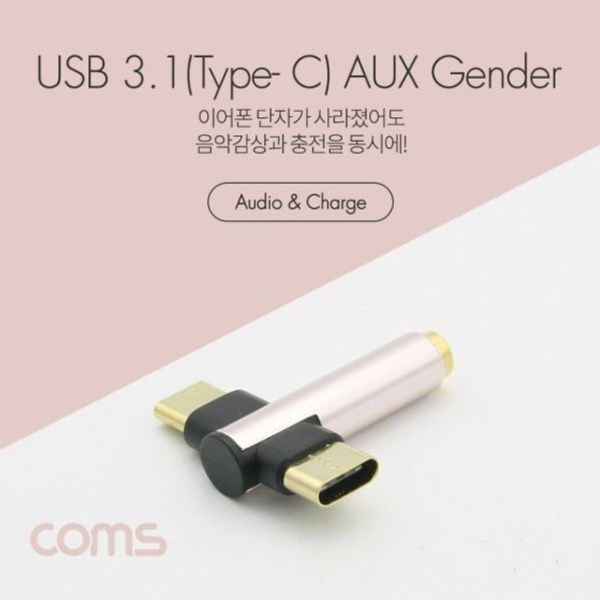 hplusmall USB 3.1(Type C) AUX 젠더 T형30mm Type C 이어 - 핫트랙스
