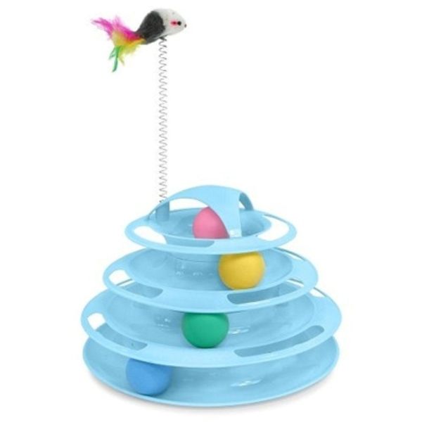 hplusmall D18 쥐돌이 4단타워 (블루) - 핫트랙스