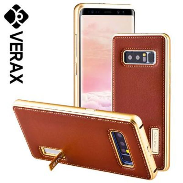 VERAX P016 갤럭시S8플러스 메탈 범퍼 가죽 케이스 - 핫트랙스