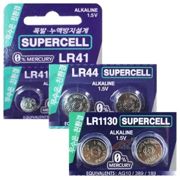 hplusmall 알카라인 코인전지 2입 LR41 LR44 LR1130 건전지[WAD1 - 핫트랙스
