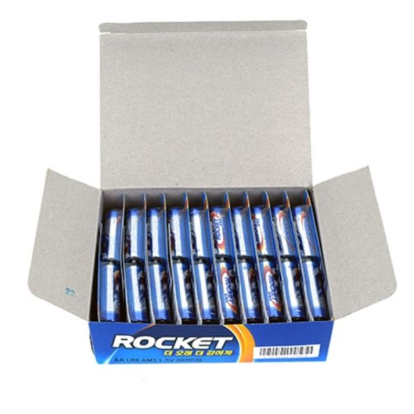 hplusmall 로케트 aa건전지 벌크 40알 대용량 1.5v[WC8FB61] - 핫트랙스
