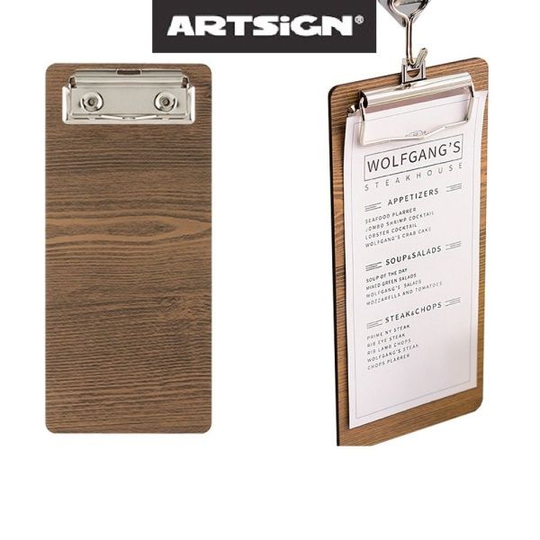 hplusmall 영수증꽂이 빌지 계산서 클립보드 갈색우드 200대[W9A - 핫트랙스