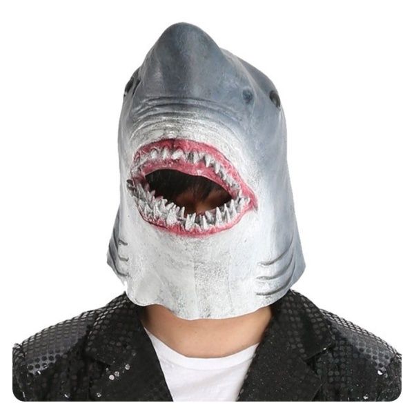 hplusmall PW (상어가면) 고무 마스크 할로윈 코스프레 파티[WAE - 핫트랙스