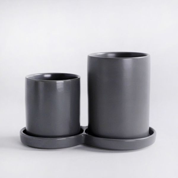 kitchen malling 모더니티 도자기 물빠짐 2구 수저통 2color - 핫트랙스