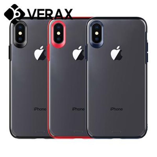 VERAX P291 아이폰SE2 클리어 컬러 포인트 심플 하드 케이스 - 핫트랙스