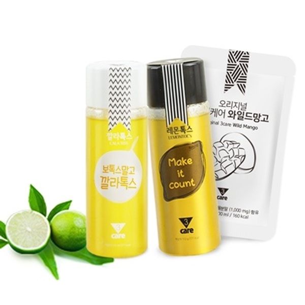 3care [쓰리케어] New 톡톡세트 (레몬톡스10병+와일드망고10포 / 깔라톡스10병+와일드망고10포) - 핫트랙스