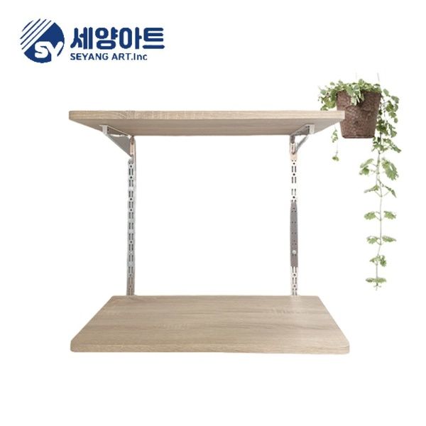 hplusmall 다목적 스텐목선반 600 2단 1P 벽선반 벽걸이 거치대[ - 핫트랙스