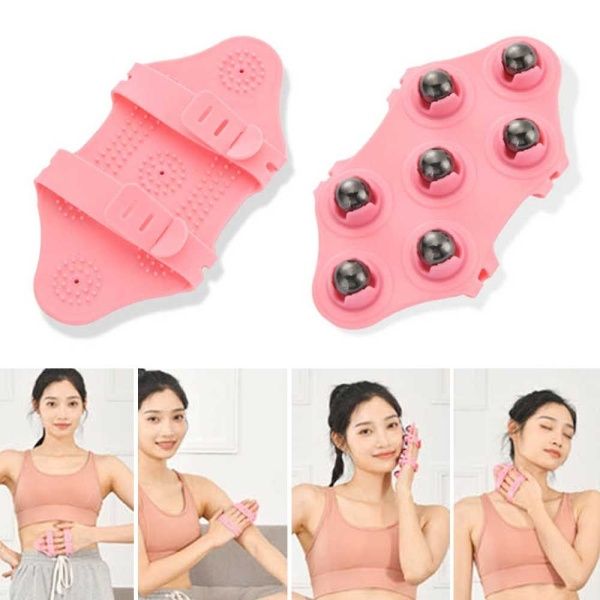 hplusmall 지압 손바닥 마사지 롤링 장갑 볼마사지 구슬 어깨[W9 - 핫트랙스