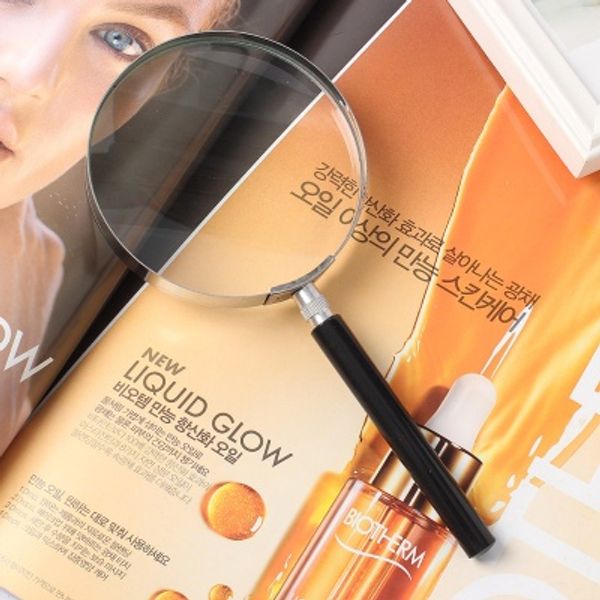 shoppingplan 100mm 대형 손잡이 돋보기(3배율) / 독서 노안 확대경 - 핫트랙스