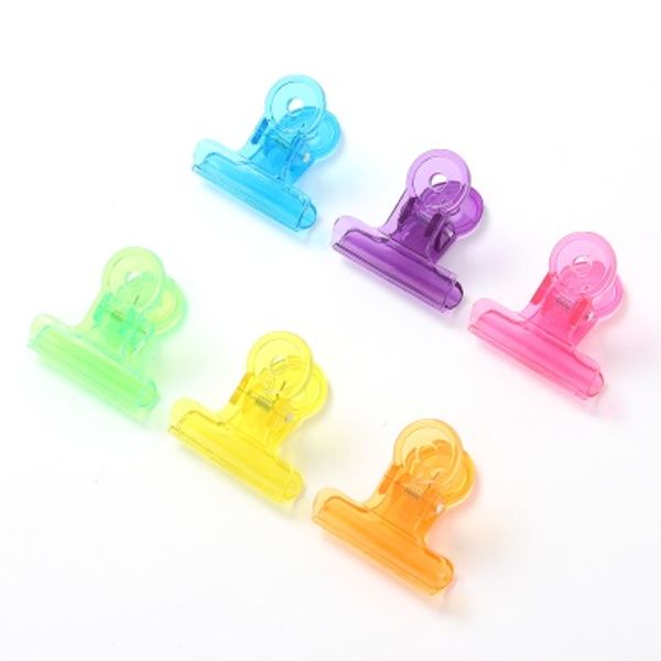 shoppingplan 컬러 플라스틱 불독 클립 6p 서류집게 - 핫트랙스