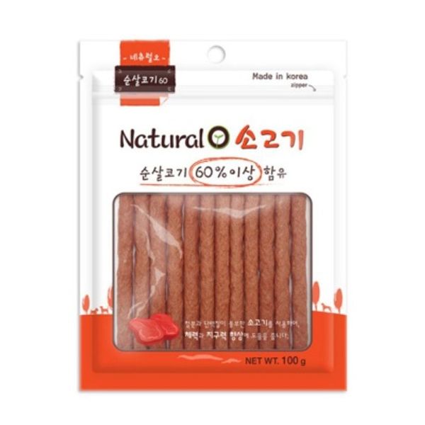 hplusmall 강아지 네츄럴오 소고기 져키 100g 1P 간식 애견 - 핫트랙스