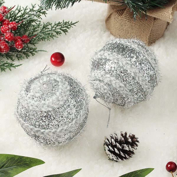 DOTORO [도토로]로열실버 장식볼 2p(10cm) (꽈배기로프) - 핫트랙스