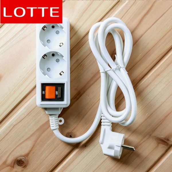 shoppingplan 롯데 1.5M 2구 스위치 안전 멀티탭 전기콘센트 - 핫트랙스