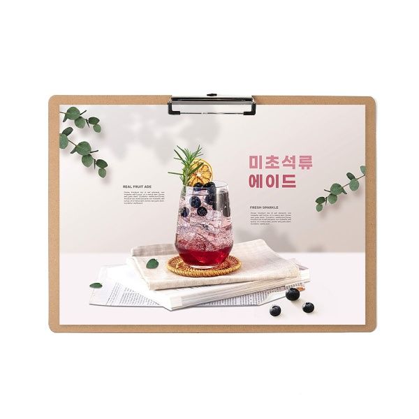 shoppingplan 베이직 우드 가로 클립보드 5p세트(A3) 서류 결제판 - 핫트랙스