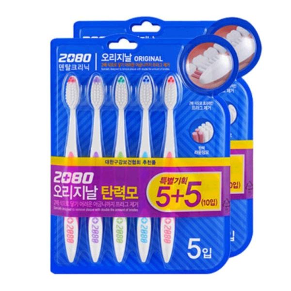 hplusmall 2080 오리지널 탄력모 칫솔 5+5 1개(WCB69E9) - 핫트랙스