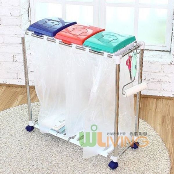 hplusmall 3단분리 가정용분리수거함 리빙나이스 - 핫트랙스