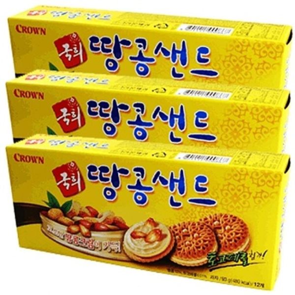hplusmall 크라운)국희 땅콩샌드 70g x 24개 온 가족이 고소하게 - 핫트랙스