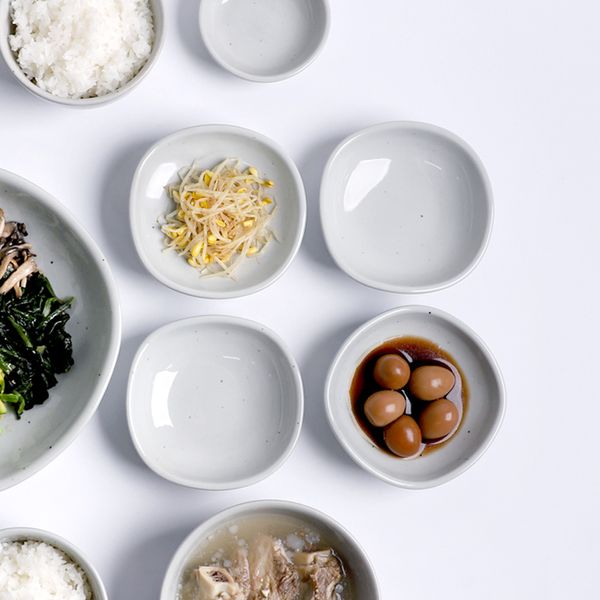 kitchen malling 진 고백자 국산 도자기 비정형 찬기 1호 4p세트 - 핫트랙스