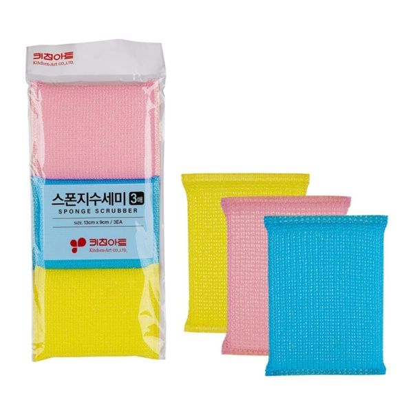 hplusmall 키친아트 스폰지 수세미 3매입 10개 set[W89198F] - 핫트랙스