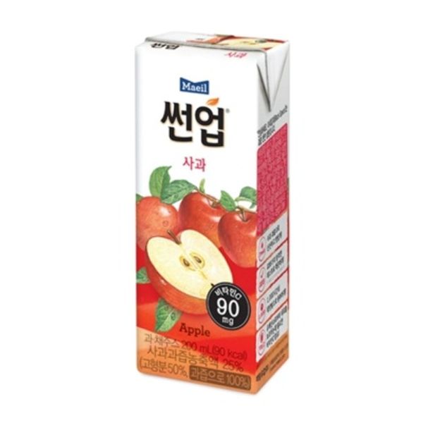 hplusmall 썬업 사과 200mlx24팩x2박스 - 핫트랙스