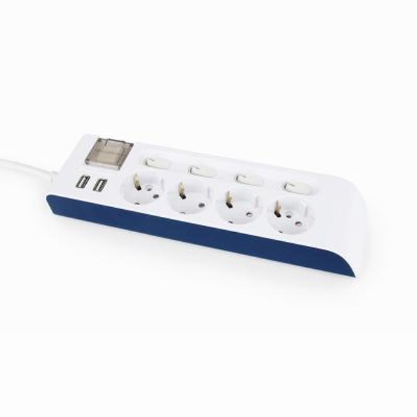 ijung 현대 USB 멀티탭 4구 개별 스위치 과부하차단 1.5M - 핫트랙스