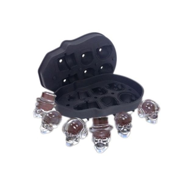 ZIPDREE 해골 위스키 아이스트레이 얼음틀 실리콘 6구 - 핫트랙스