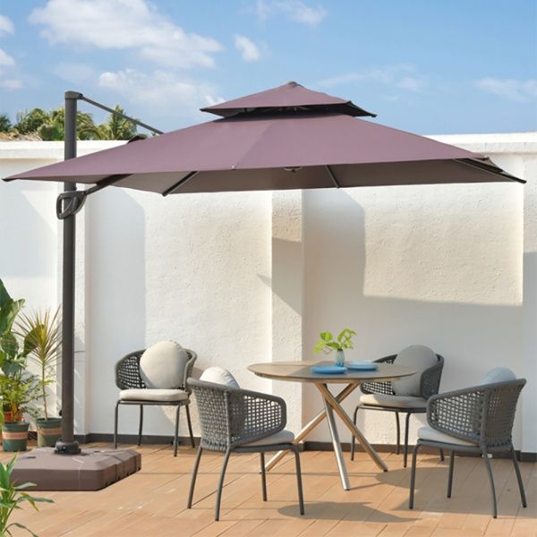 shoppingplan 고급형 각도조절 2.5m 대형 파라솔(커피) 정원파라솔 - 핫트랙스