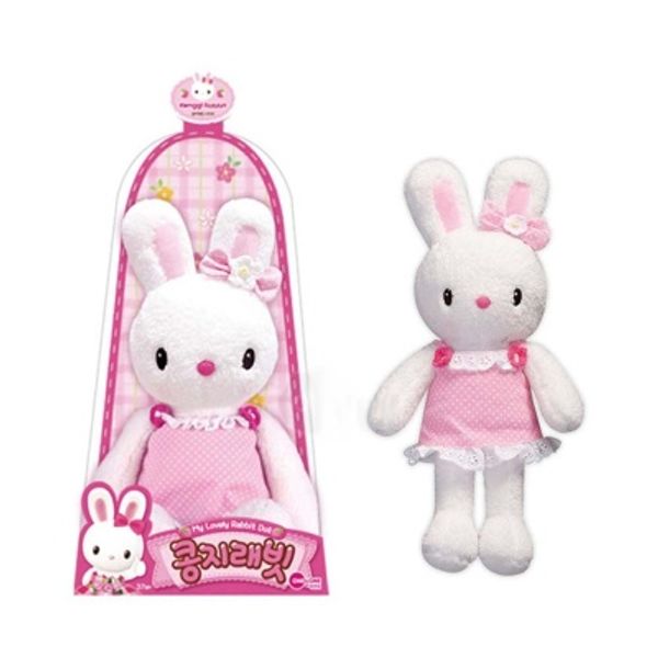 hplusmall 4세 여아 선물 캐릭터 토끼 콩지 래빗 애착 인형 - 핫트랙스