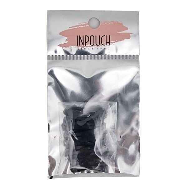 hplusmall 블랙 머리끈 대 50p 칼라고무밴드 대용량머리끈 검정 - 핫트랙스