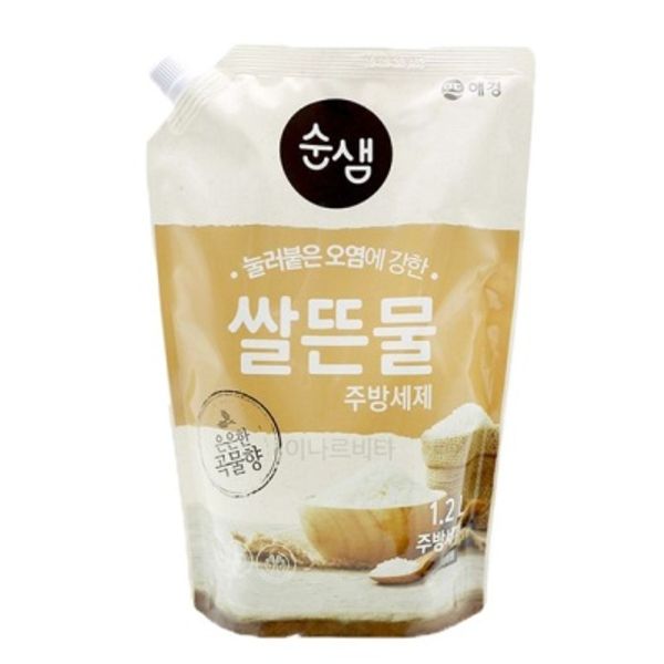 hplusmall 순샘 쌀뜬물 주방세제 1.2L 리필 - 핫트랙스