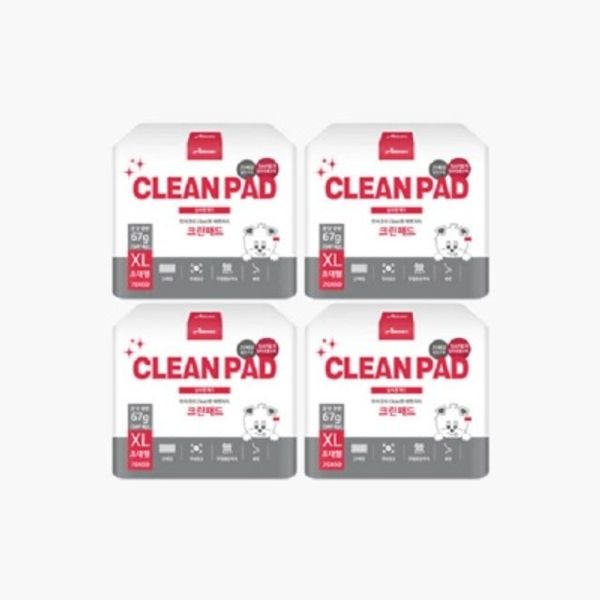 hplusmall 강아지 크린패드 초대형 애견 배변 패드 25매x4개 - 핫트랙스