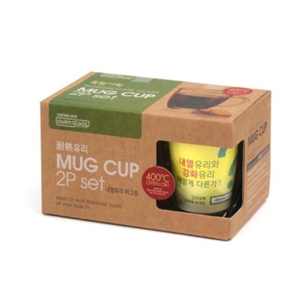 LocknLock 락앤락 오븐글라스 커피머그 360ml 2P세트 - 핫트랙스
