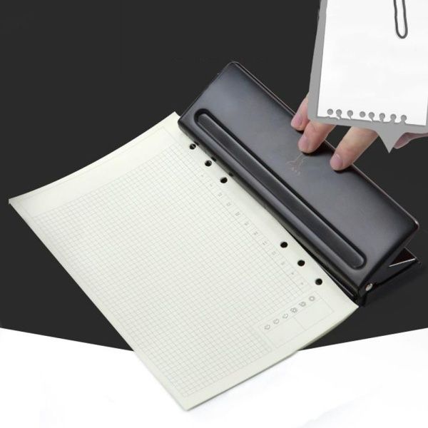 hplusmall 키밍 6공 조절가능 펀칭기 A4 A5 A3 속지 5mm 타공 - 핫트랙스