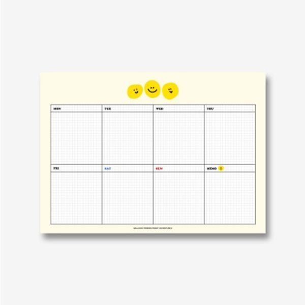 BALLOON FRIENDS BFMA 노트패드 B5 위클리 - 범피스마일 - 핫트랙스