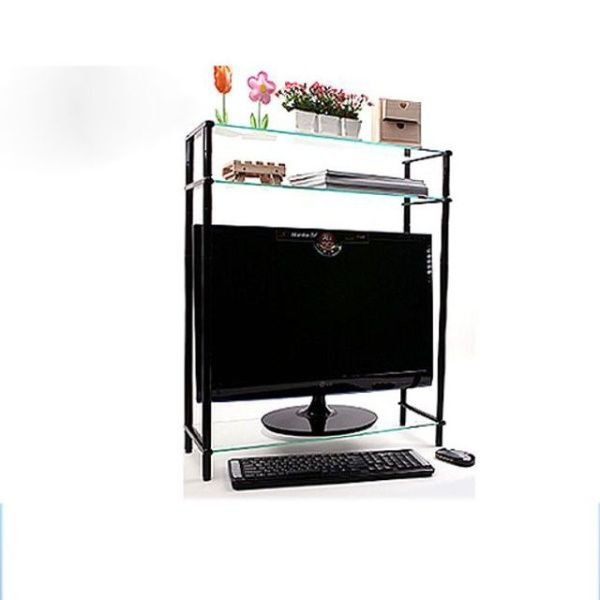 hplusmall 모니터 받침대 강화유리 모니터 거치대 진열장 3단[W9 - 핫트랙스